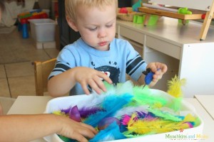 Feathers for Lunch Activity – Munchkins and Moms