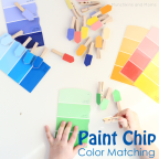 Paint Chip Color Matching Activity – Munchkins and Moms