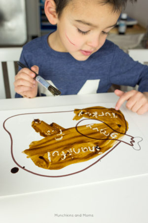 Thanksgiving Crayon Resist Activity – Munchkins and Moms